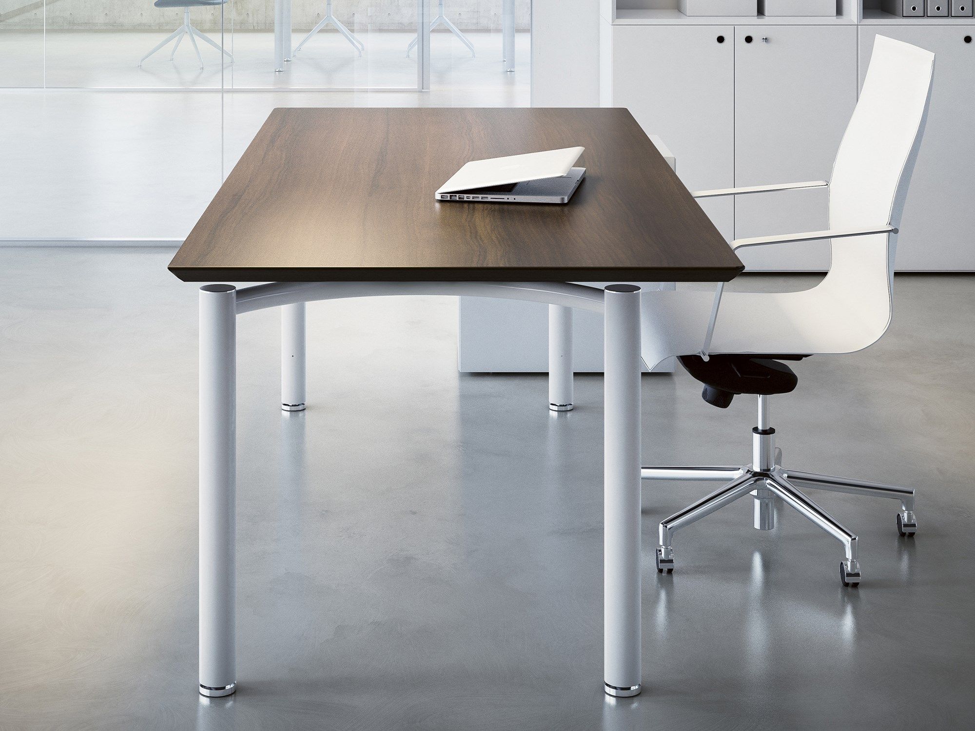 MÈTA Rectangular wooden workstation desk By FANTONI