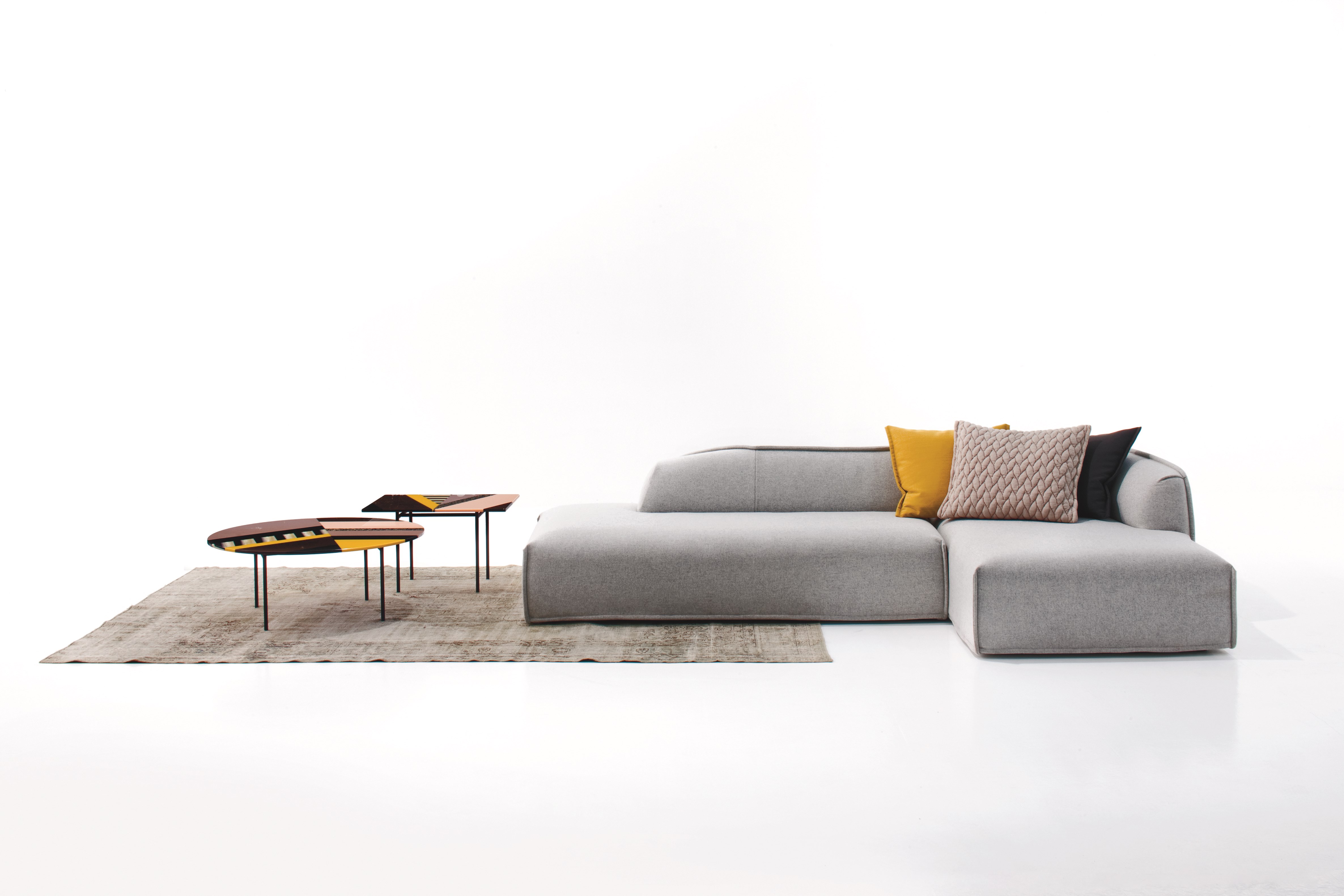 M.A.S.S.A.S. Sectional fabric sofa By Moroso | design Patricia Urquiola
