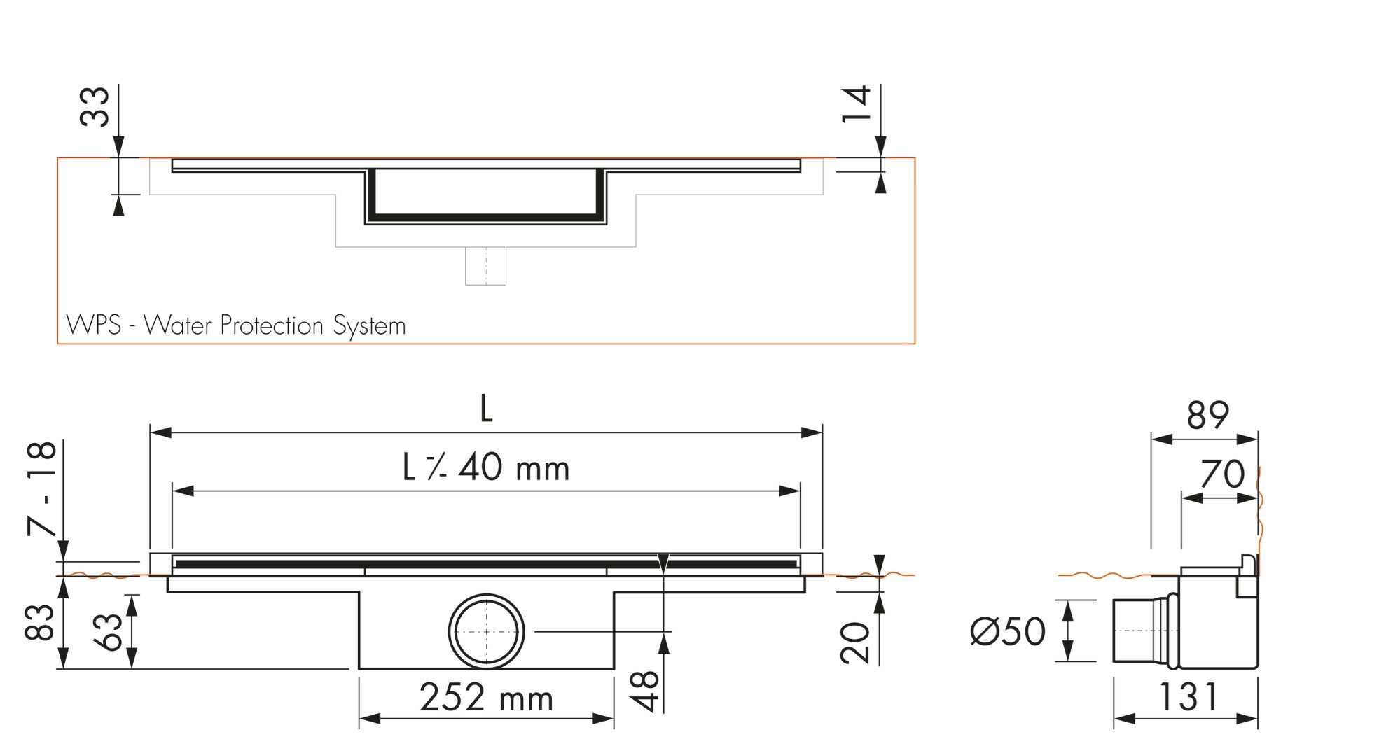 M-LINE Shower channel By ESS Easy Drain