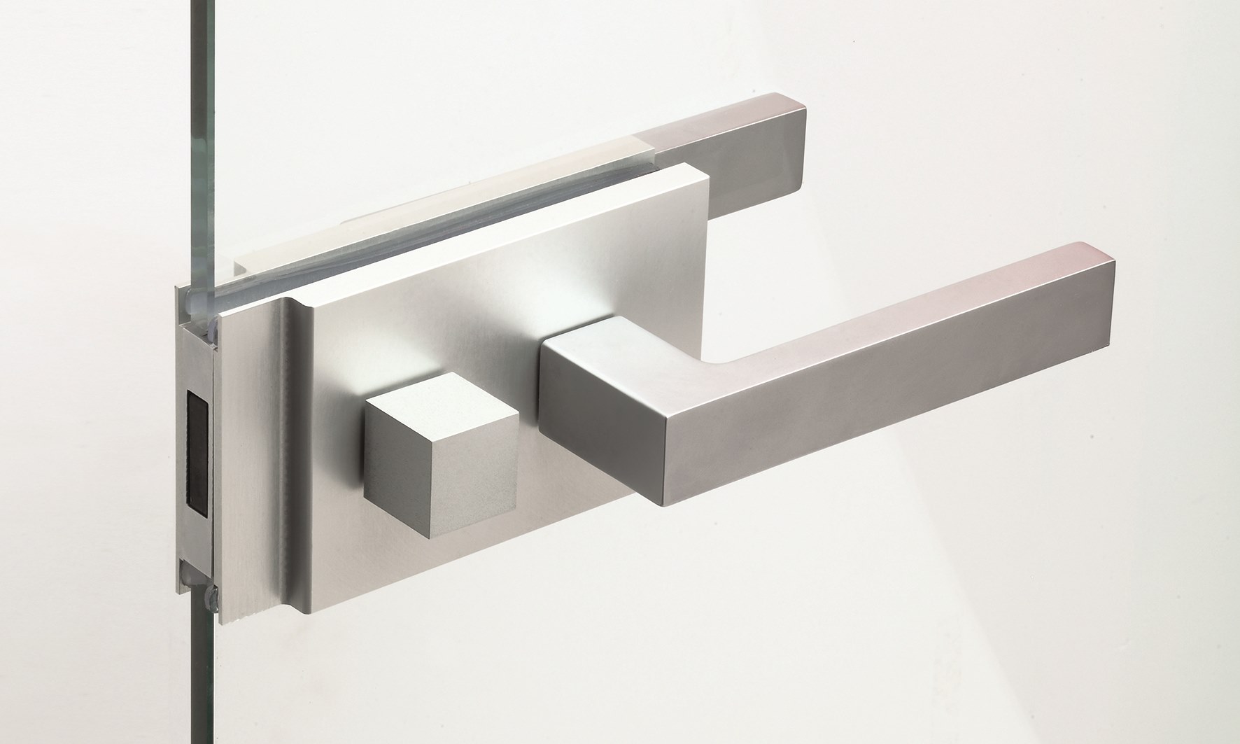 Magnetic glass door lock M-LOCK STOP By GFS ITALIAN INNOVATIVE GLASS FIXING