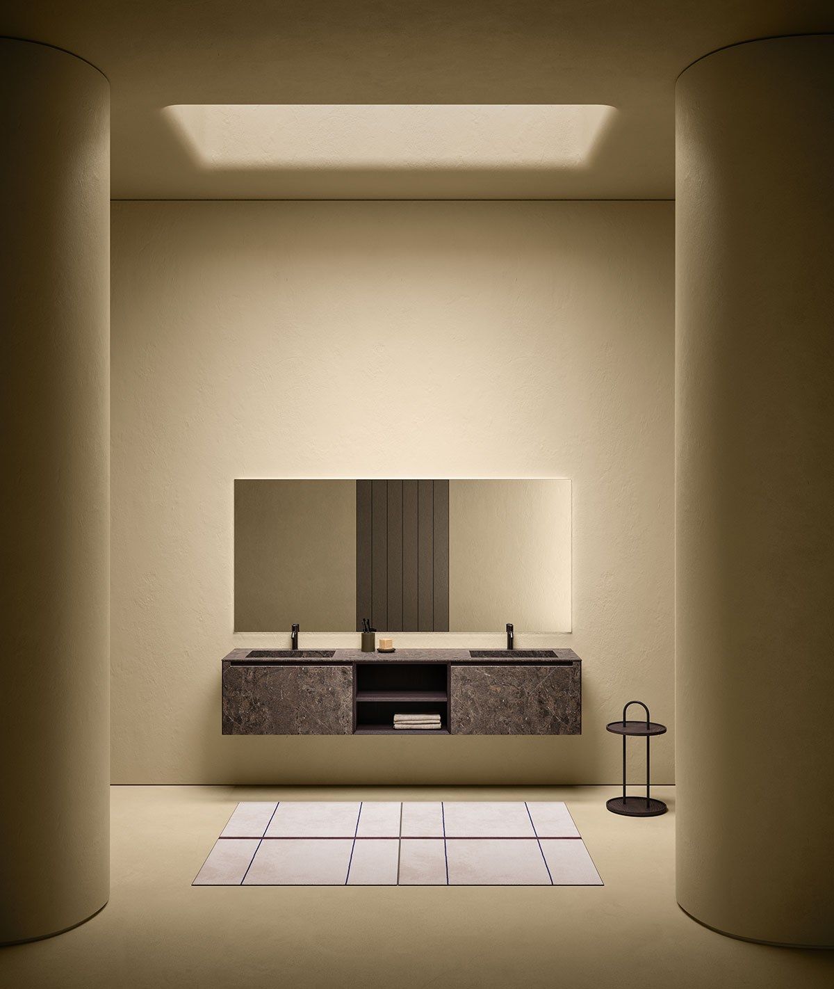M54 | Double washbasin Double rectangular MDi by INALCO® washbasin with ...