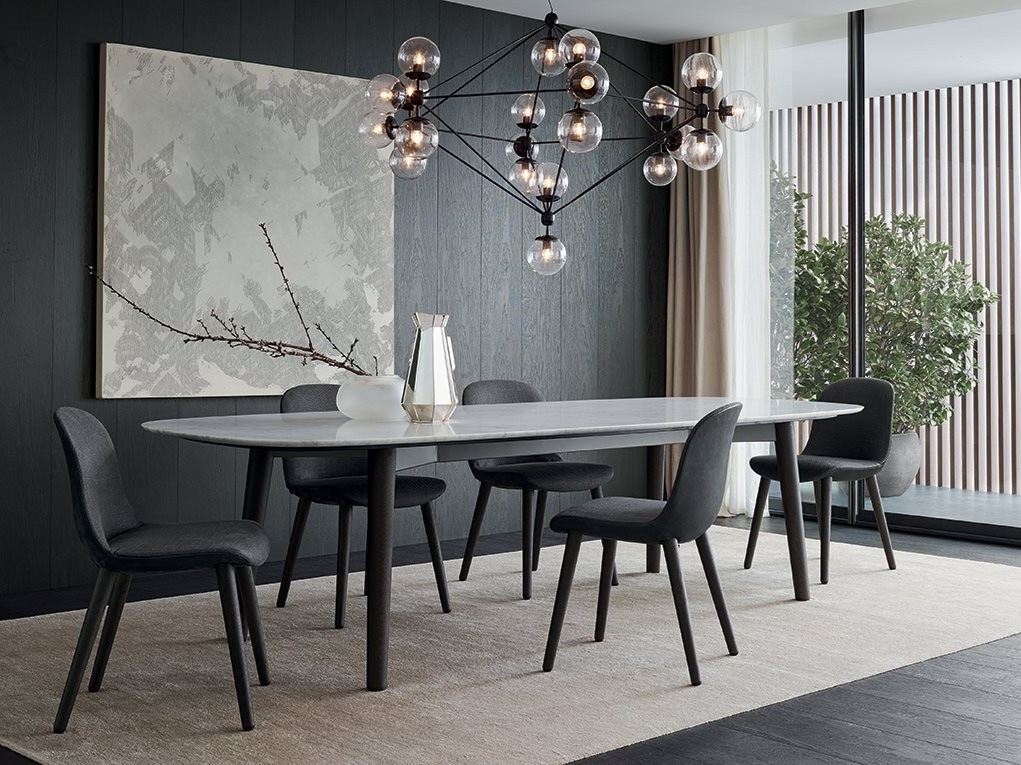 Sedia imbottita in tessuto MAD DINING CHAIR Collezione Mad By Poliform ...