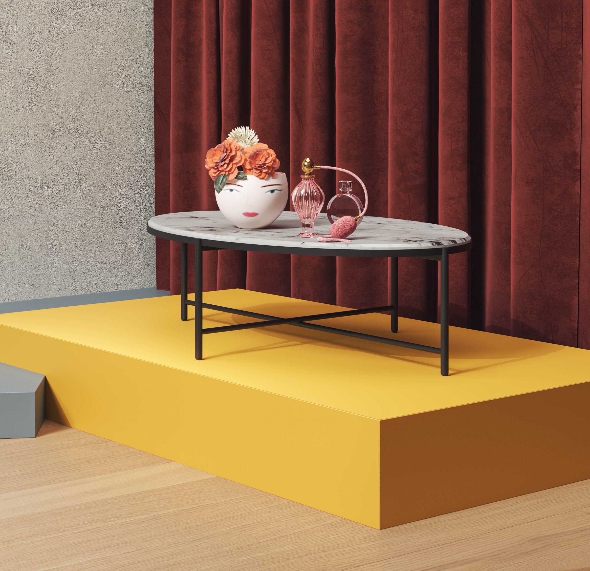 MAGENTA 365 | Coffee table Low oval coffee table By ALMA DESIGN ...