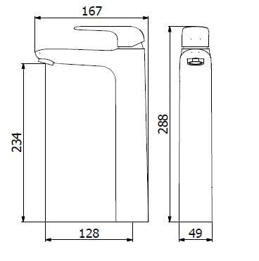 MAGIC TOUCH MU202 Misturador para lavatório de bancada de manípulo ...