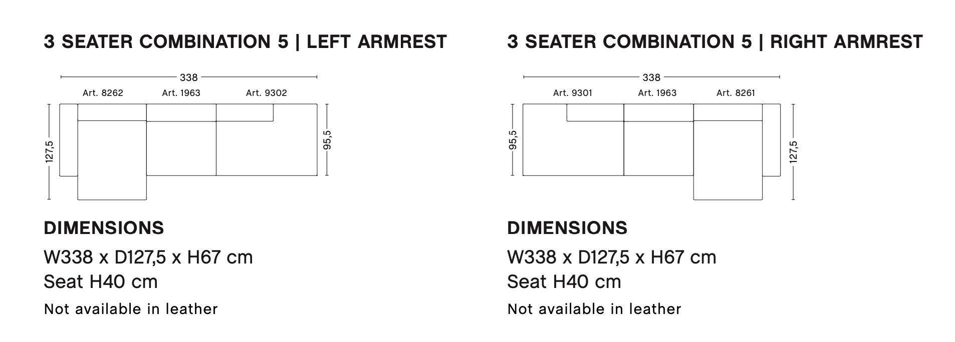 MAGS 3 SEATER COMBINATION 5 Sofa By Hay