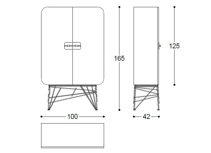 MAI TAI Steel highboard By Black Tie | design Martina Stancati, Claudia ...