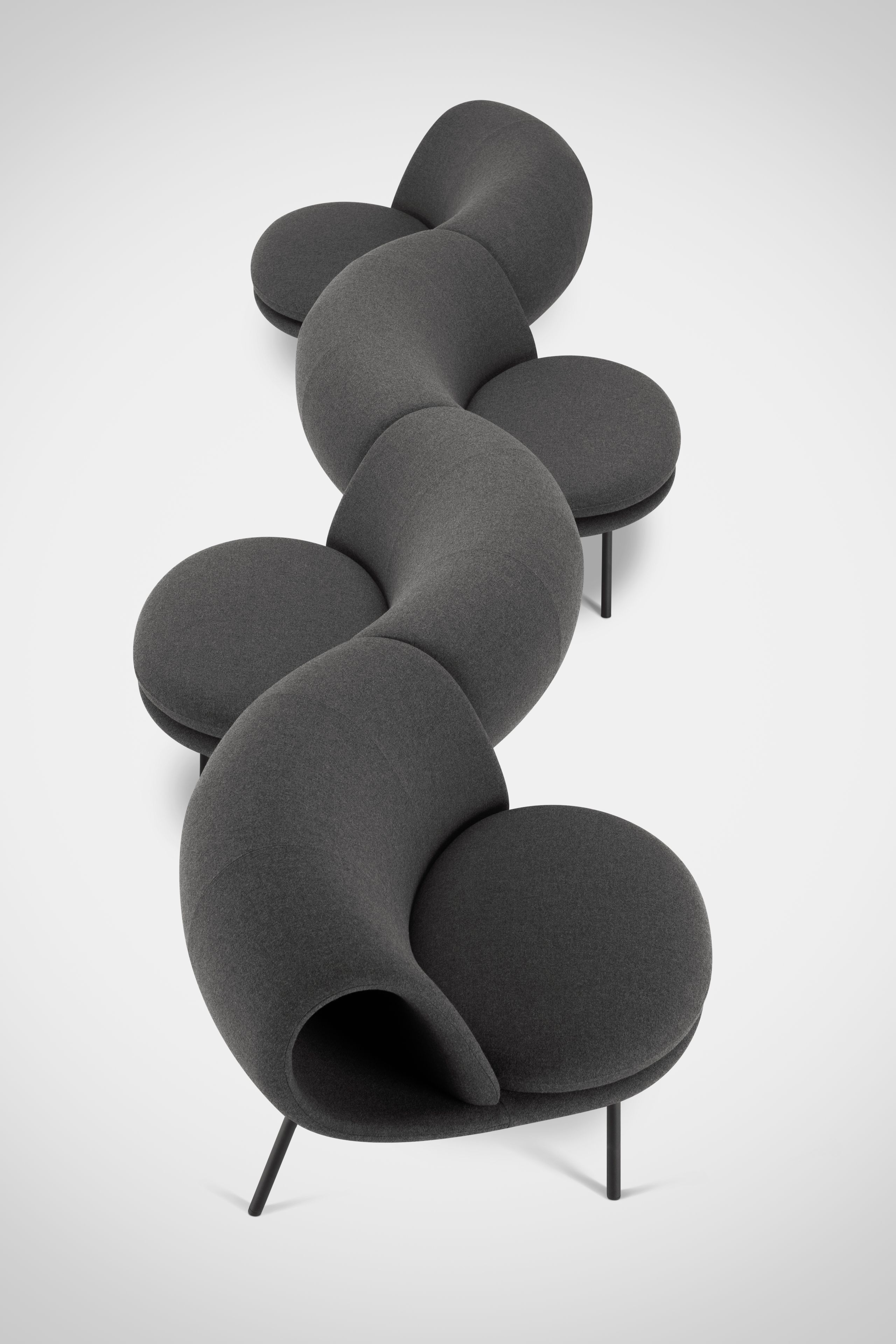 MAKI Modular fabric bench seating with back By Offecct | design Jin ...