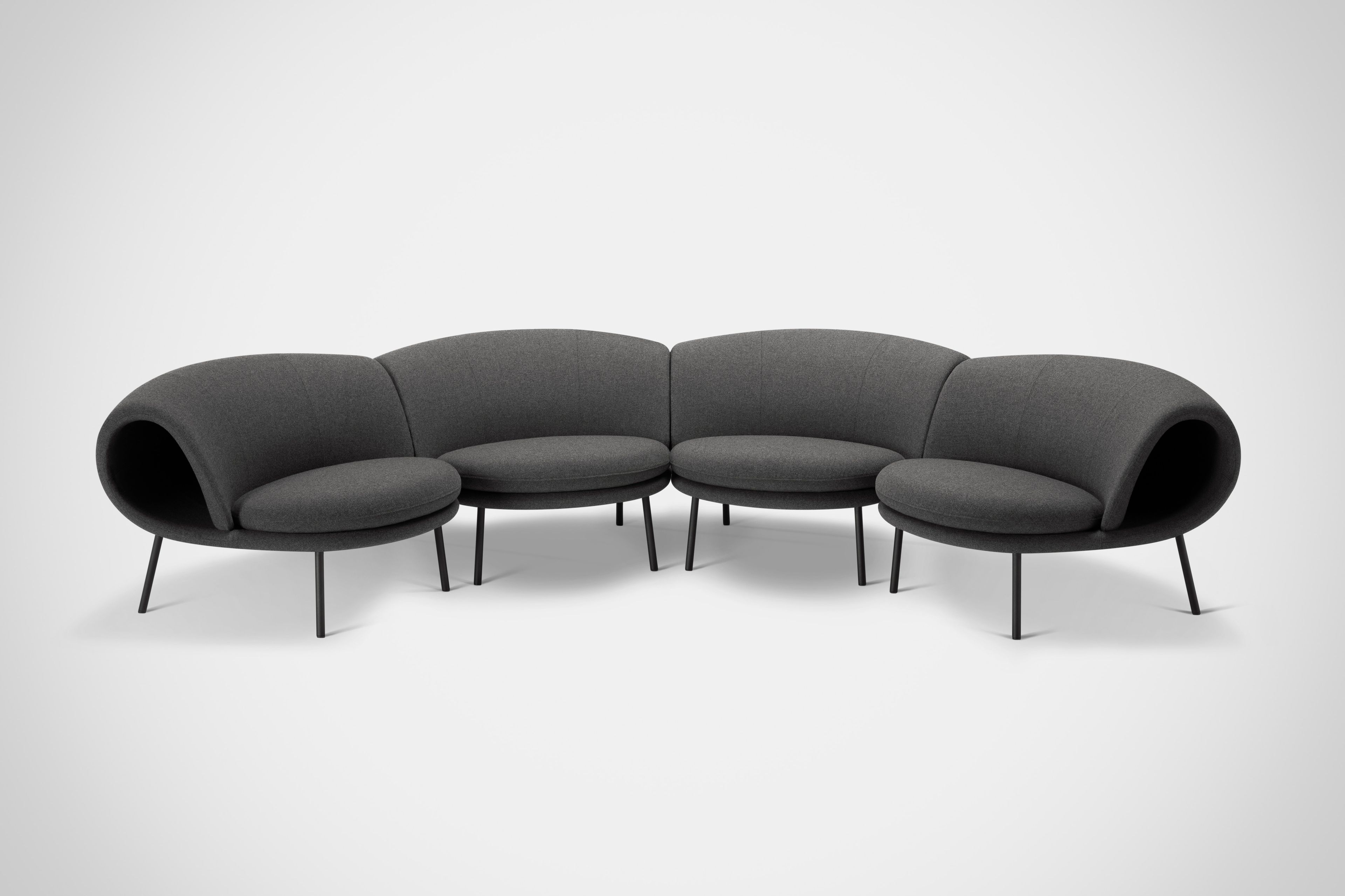 MAKI Modular fabric bench seating with back By Offecct | design Jin ...