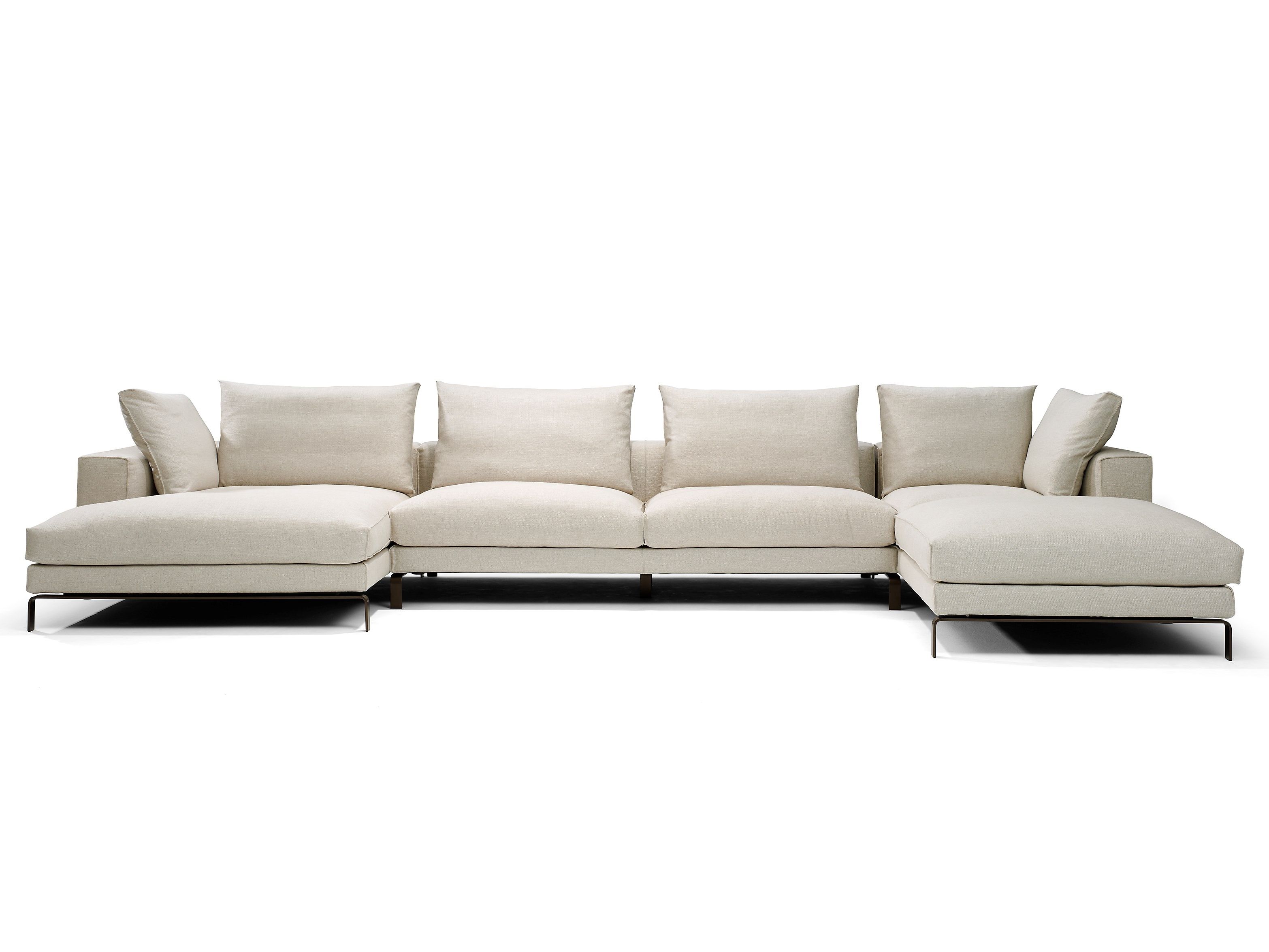 MALIBU Fabric sofa with chaise longue By Linteloo | design Jan te Lintelo