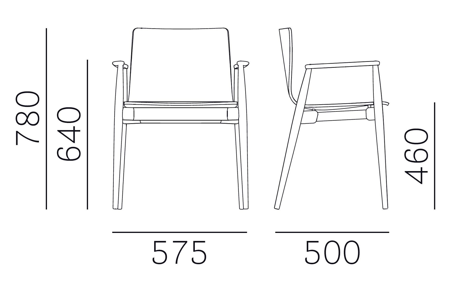 MALMÖ 397 chair By Pedrali design CMP Design