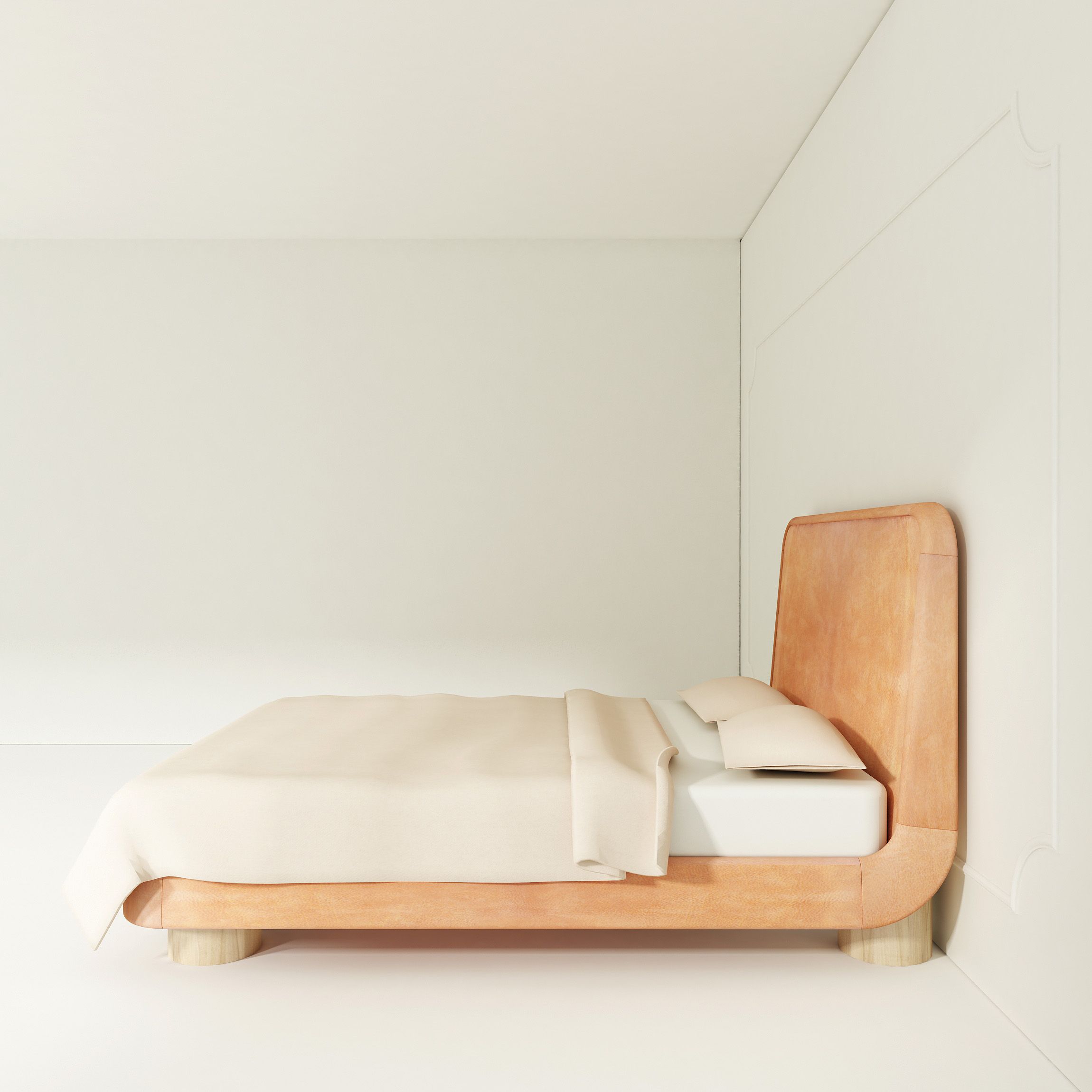 MANAO Wooden double bed By WUDA | design Nélia André