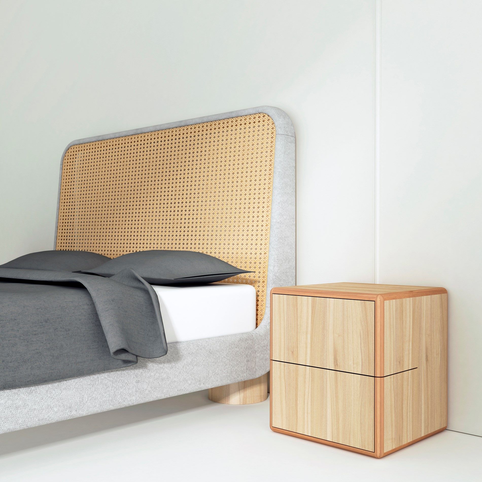 MANAO Wooden double bed By WUDA | design Nélia André