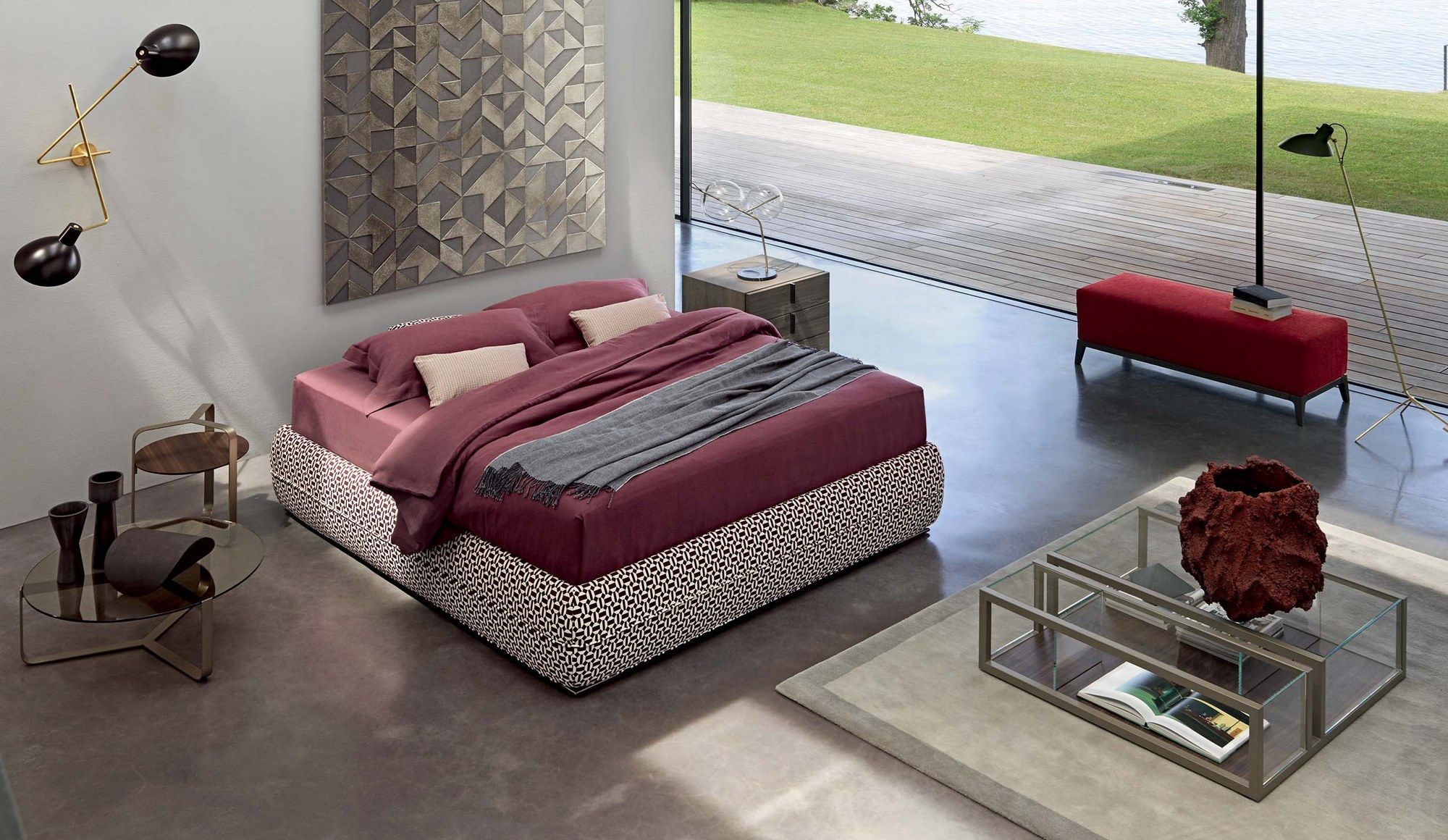 MANDARINE SOMMIER Bed By Flou | design Mario Dell'Orto, Emanuela Garbin