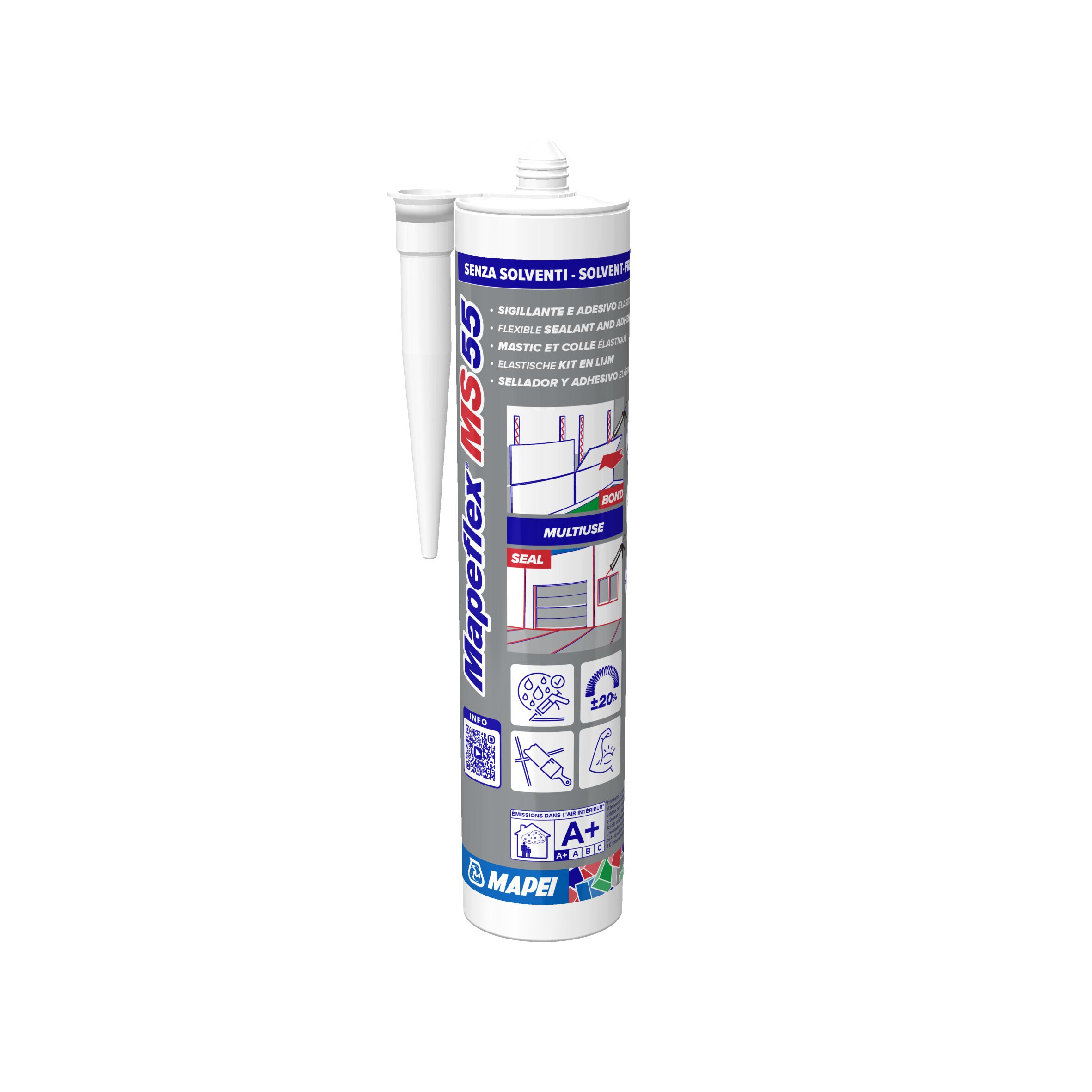 Sigillante e adesivo elastico ibrido MAPEFLEX MS 55 - MAPEI - Edilportale