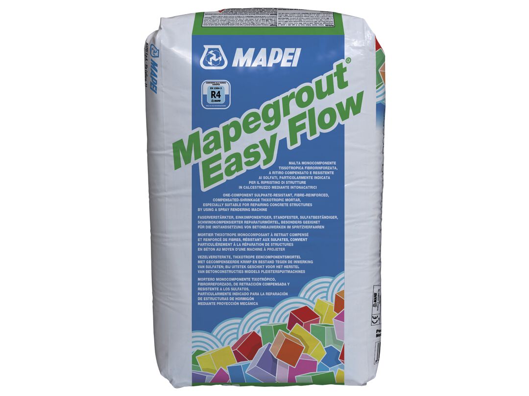 Malta monocomponente tissotropica fibrorinforzata MAPEGROUT EASY FLOW ...