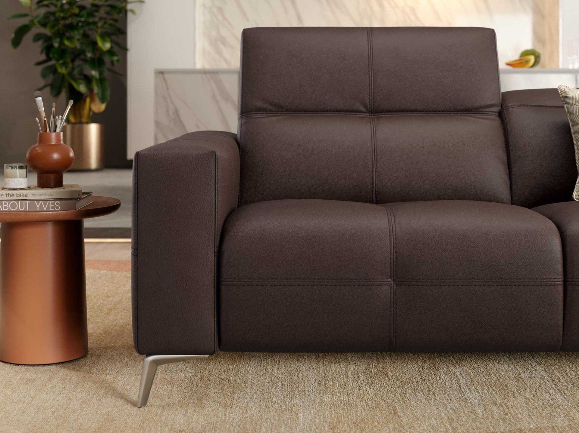 MARBELLA 3 seater leather sofa By Sofanella