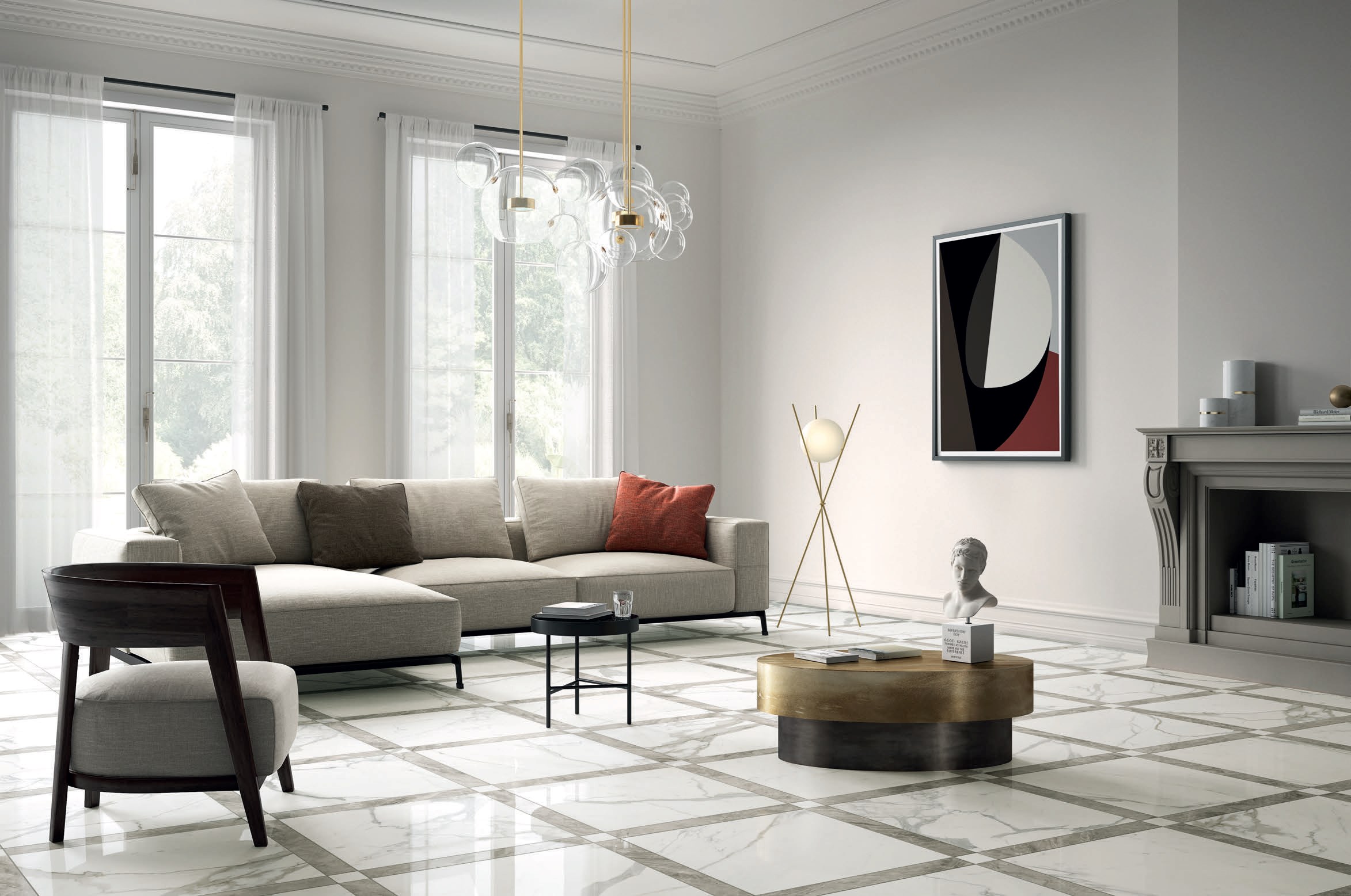 Porcelain stoneware wall/floor tiles with marble effect MARBLE ...
