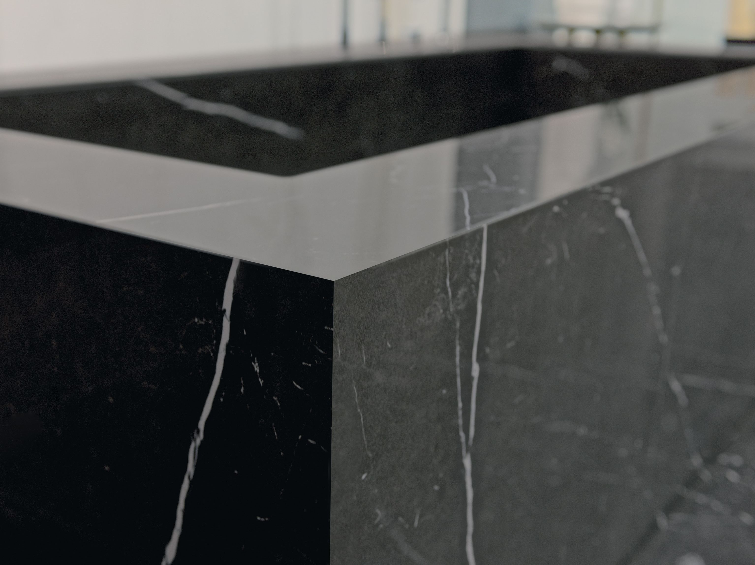 MARBLE Porcelain stoneware kitchen worktop By FLORIM stone