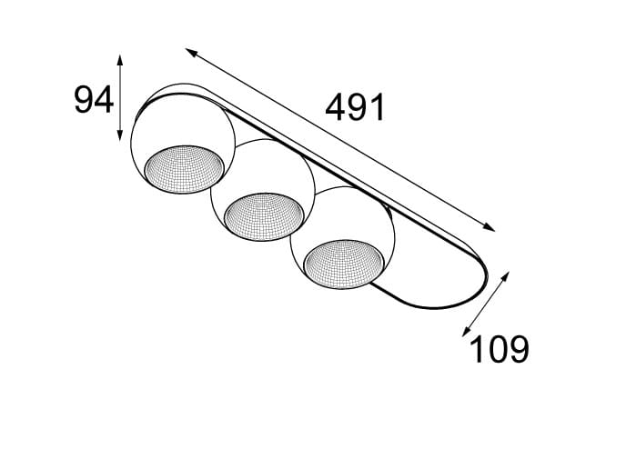 MARBUL x3 LED ceiling spotlight By Modular Lighting Instruments