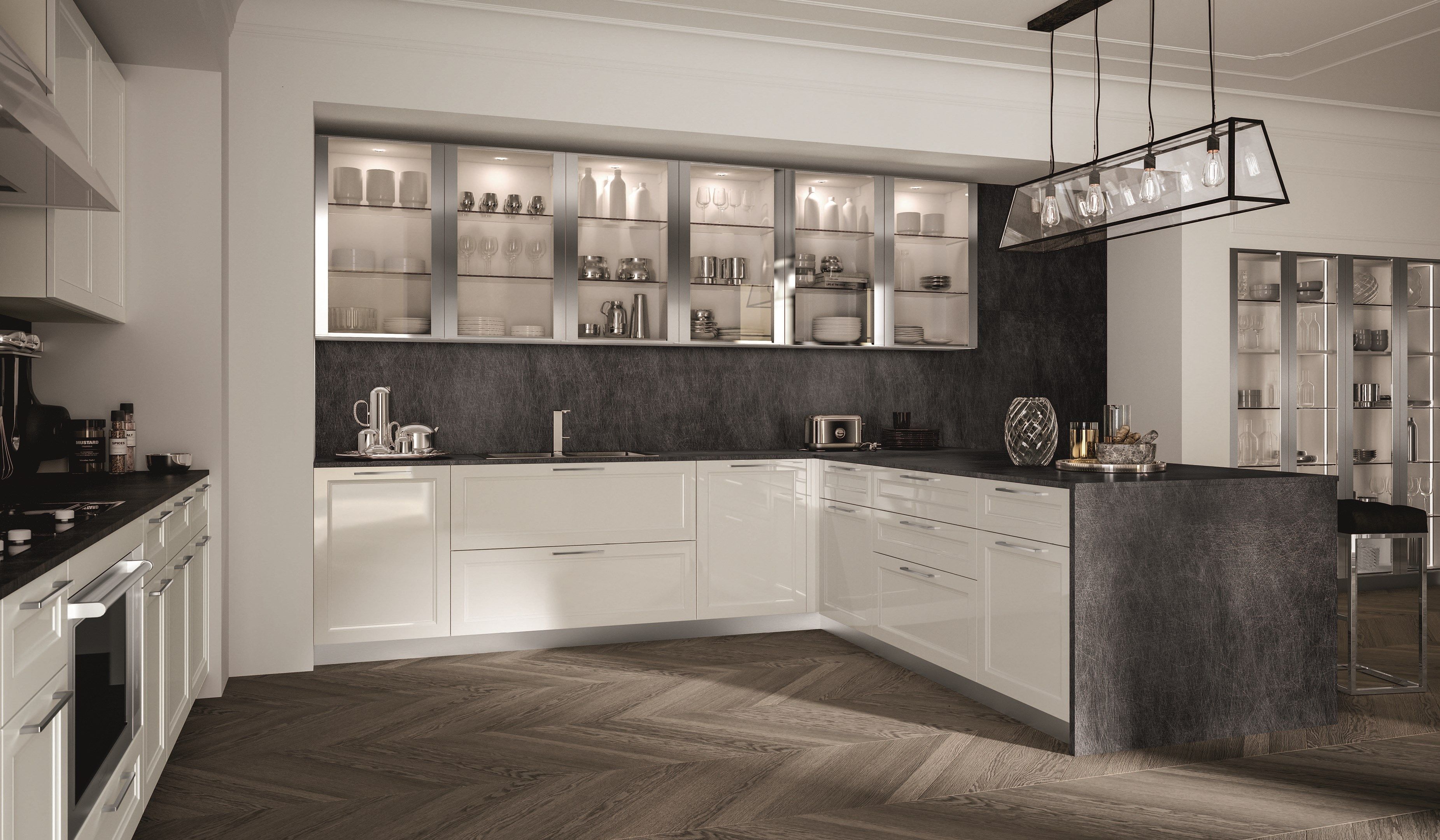 Cucina componibile laccata con maniglie MARILYN By Composit