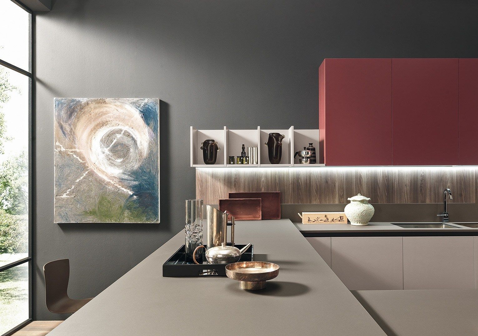 MARINA 3.0 | Fenix-NTM® kitchen By Febal Casa design Alfredo Zengiaro