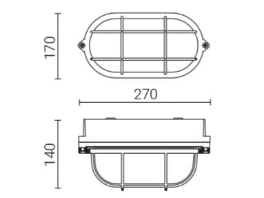 MARINA LED polycarbonate Bulkhead light By Goccia Illuminazione