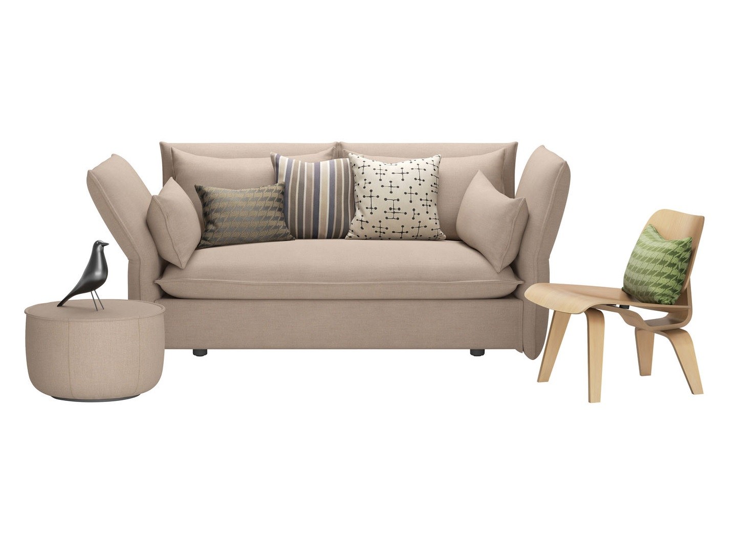 MARIPOSA 2-SEATER 2 seater sofa with removable cover By Vitra | design ...