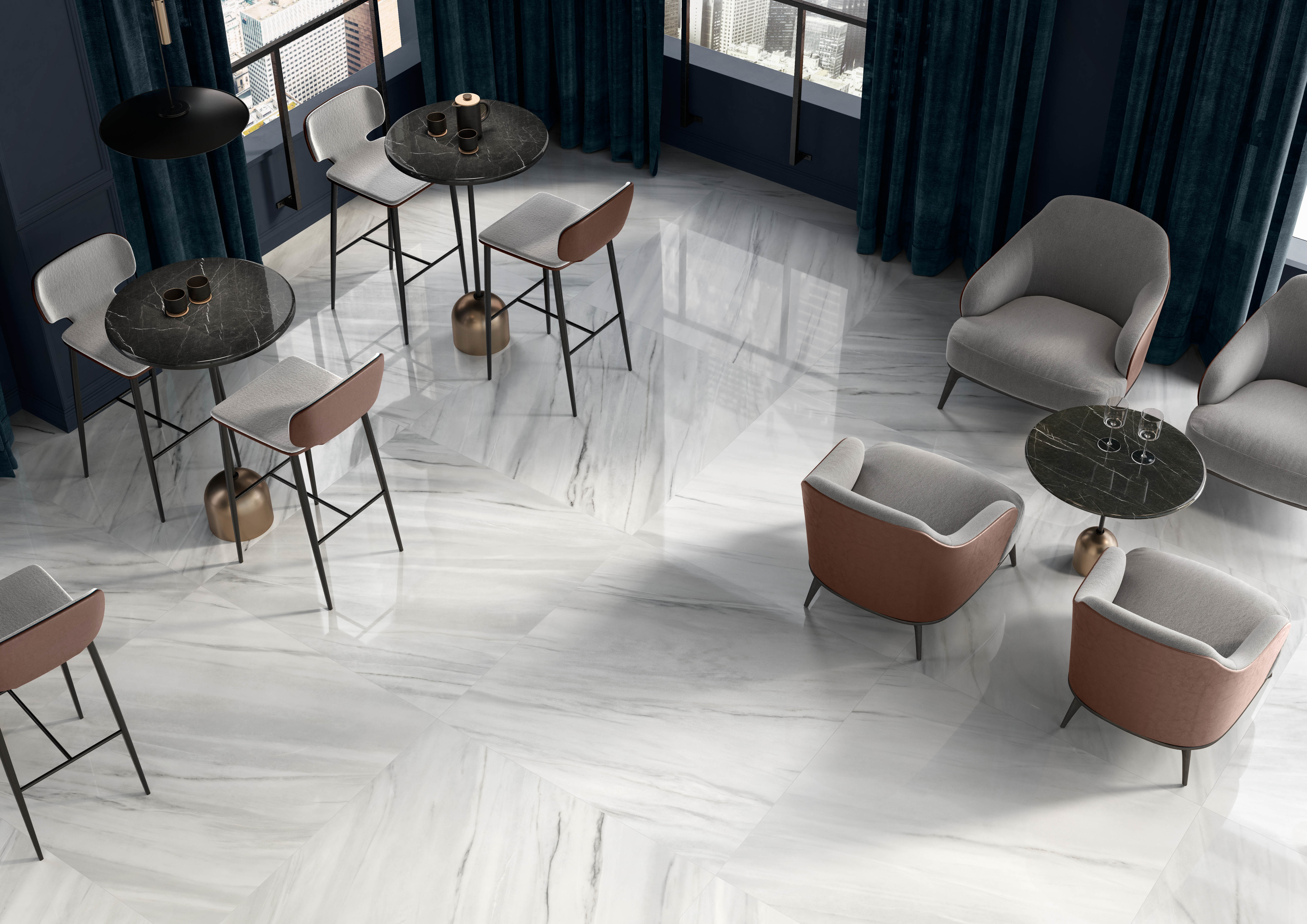 Porcelain stoneware wall/floor tiles with marble effect MARMI DI ...