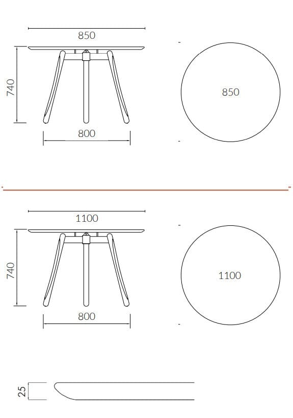 MARNIE | Round table By ALMA DESIGN