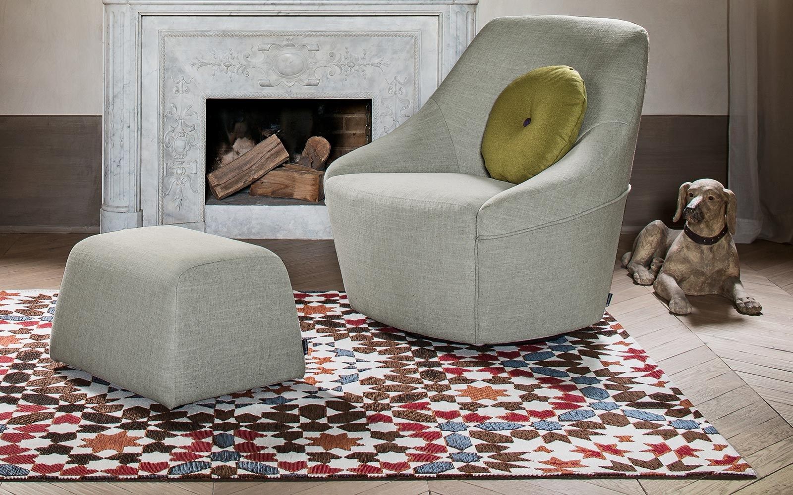 Patterned rug MAROCCO By Calligaris design Matteo Cibic