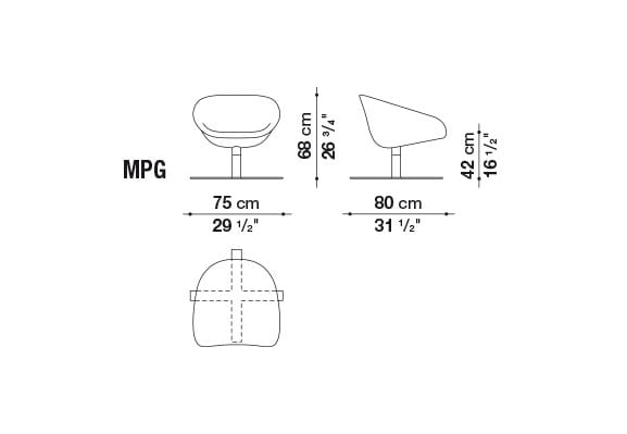 MART | Leather easy chair By B&B Italia design Antonio Citterio