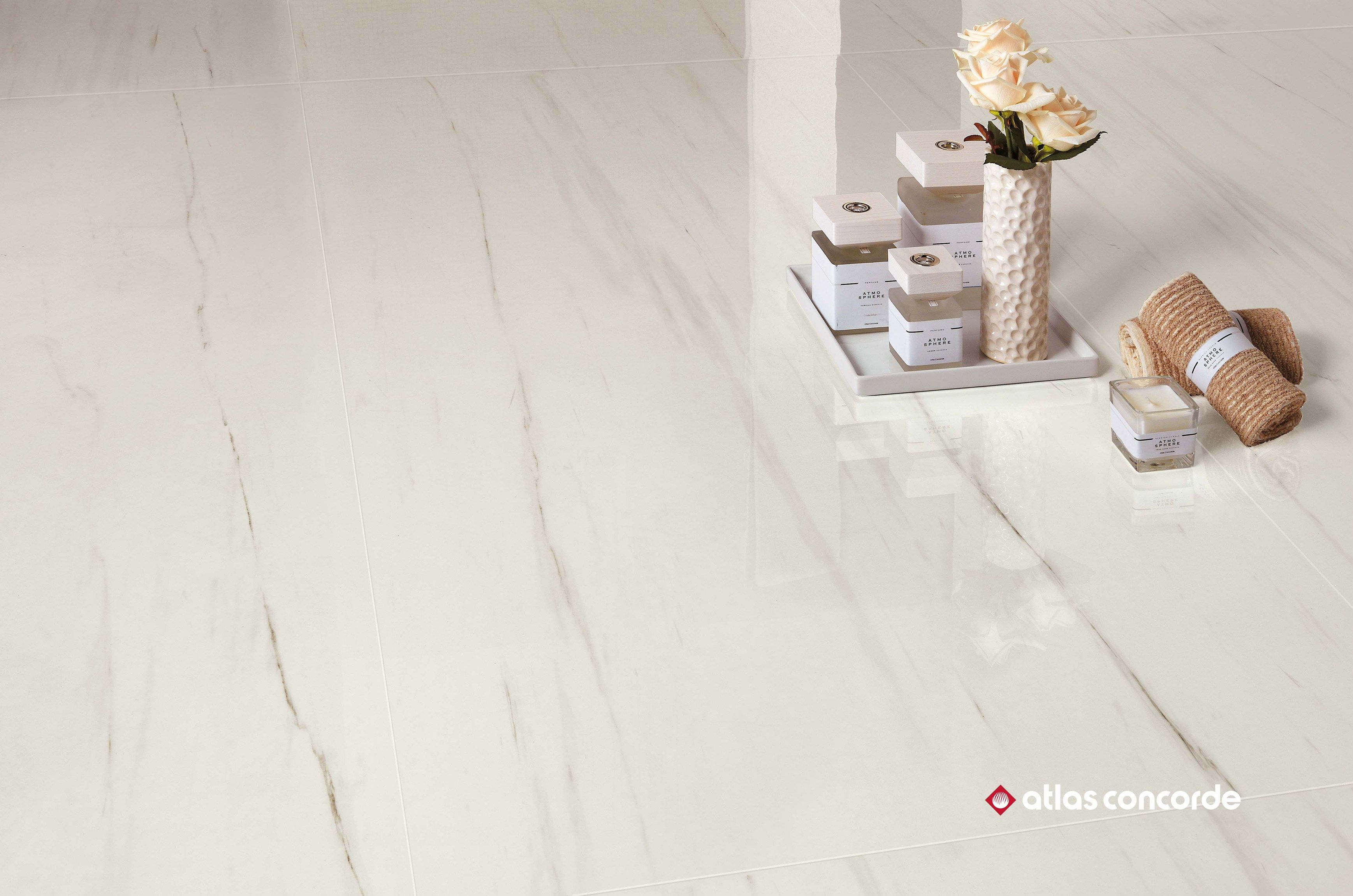 MARVEL STONE FLOOR | Flooring with marble effect White-paste flooring ...