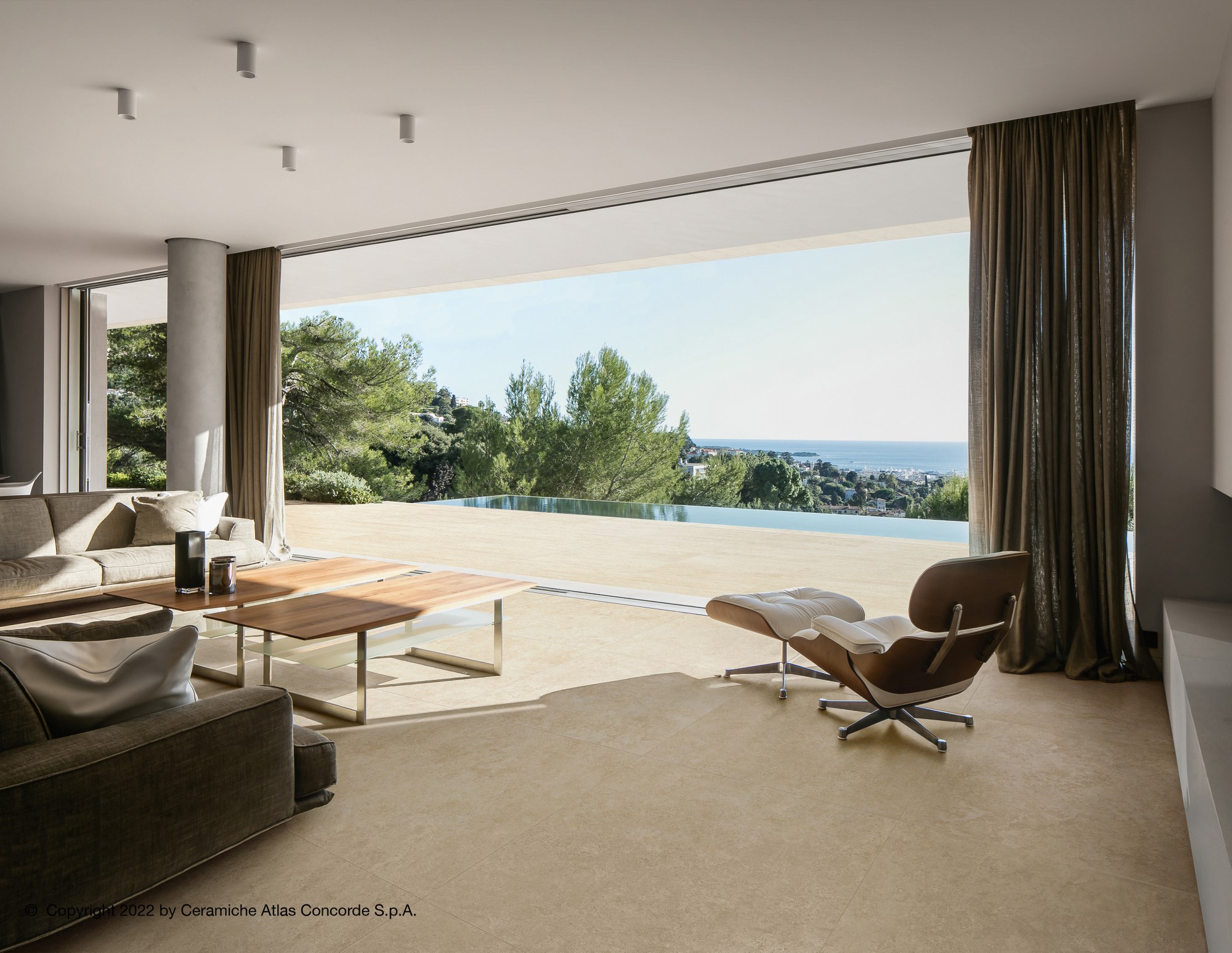 MARVEL TRAVERTINE Wall/floor tiles with marble effect By Atlas Concorde