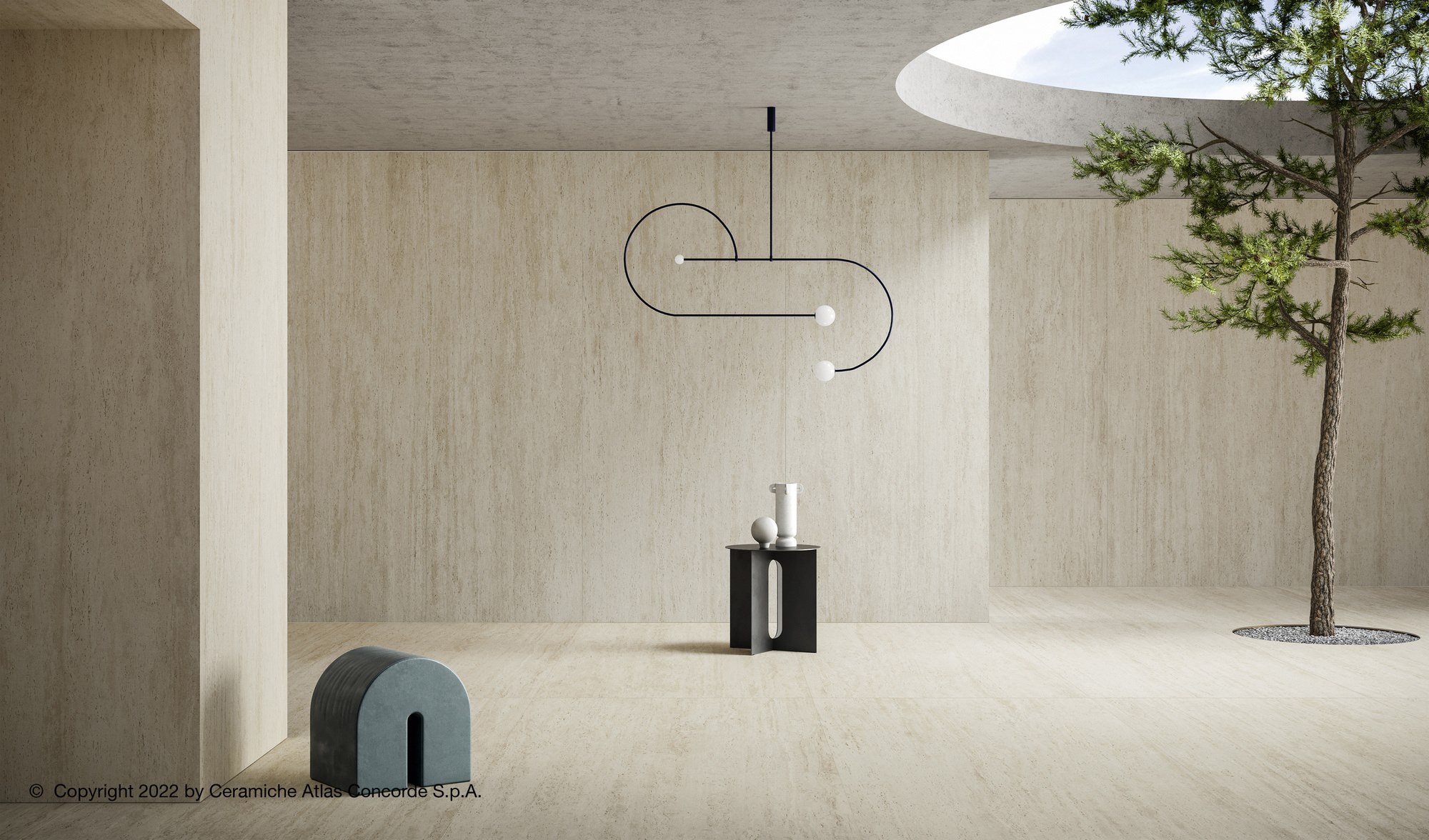 MARVEL TRAVERTINE Wall/floor tiles with marble effect By Atlas Concorde