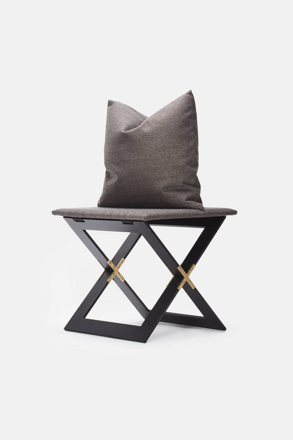Folding stool with integrated cushion MARX By GABRIEL SCOTT