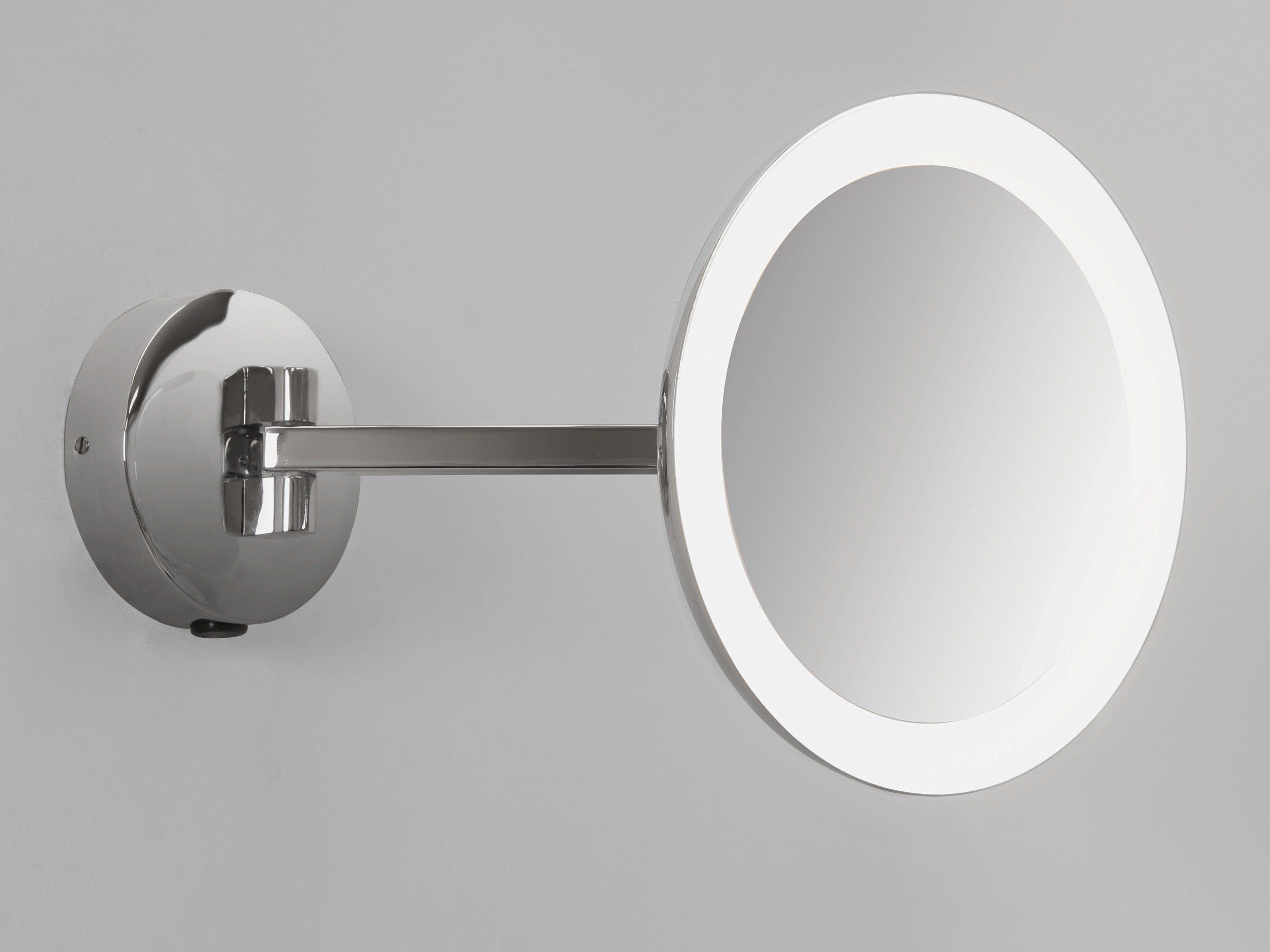 MASCALI ROUND Wall-mounted shaving mirror with integrated lighting By ...