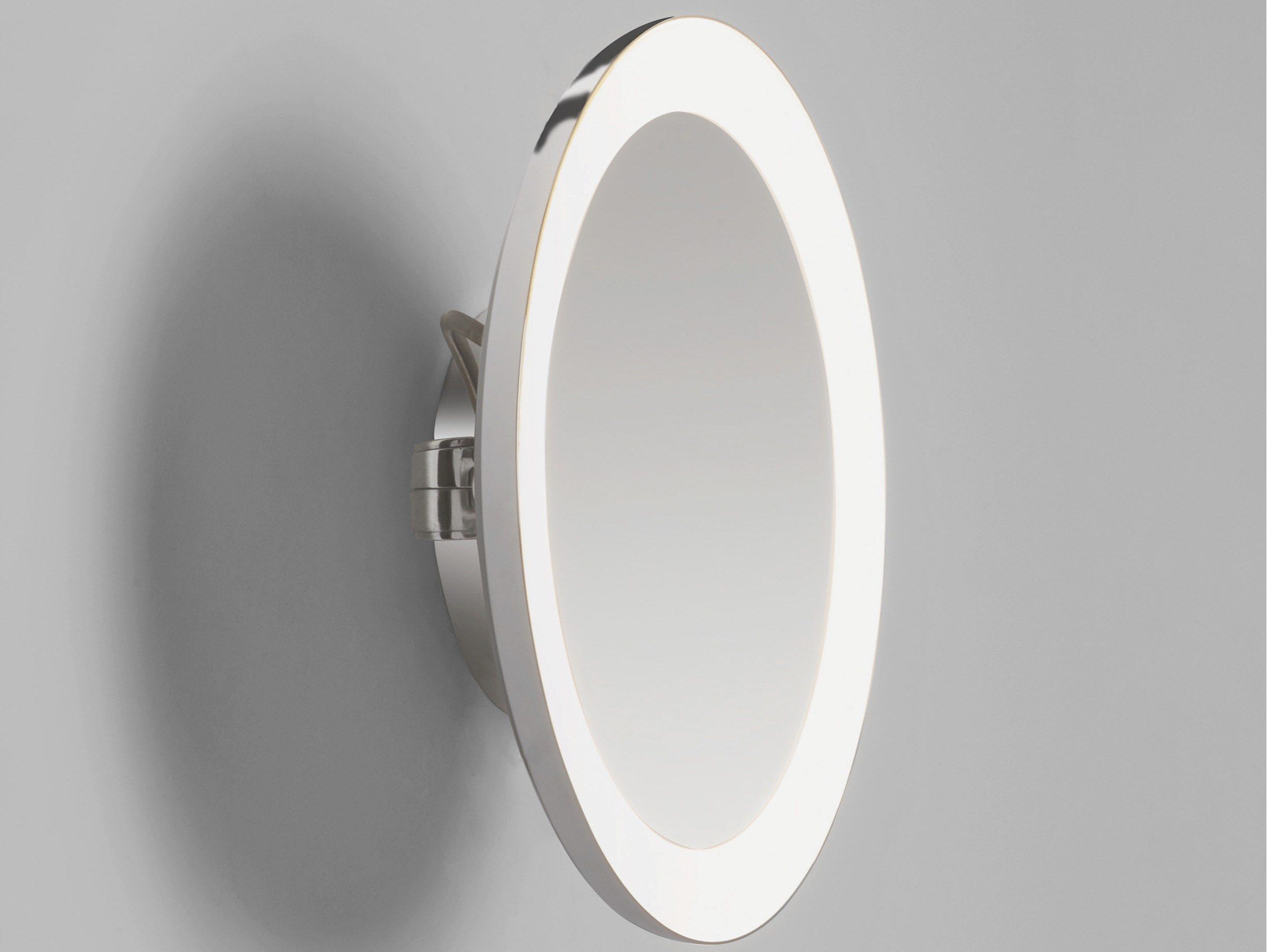 MASCALI ROUND Wall-mounted shaving mirror with integrated lighting By ...