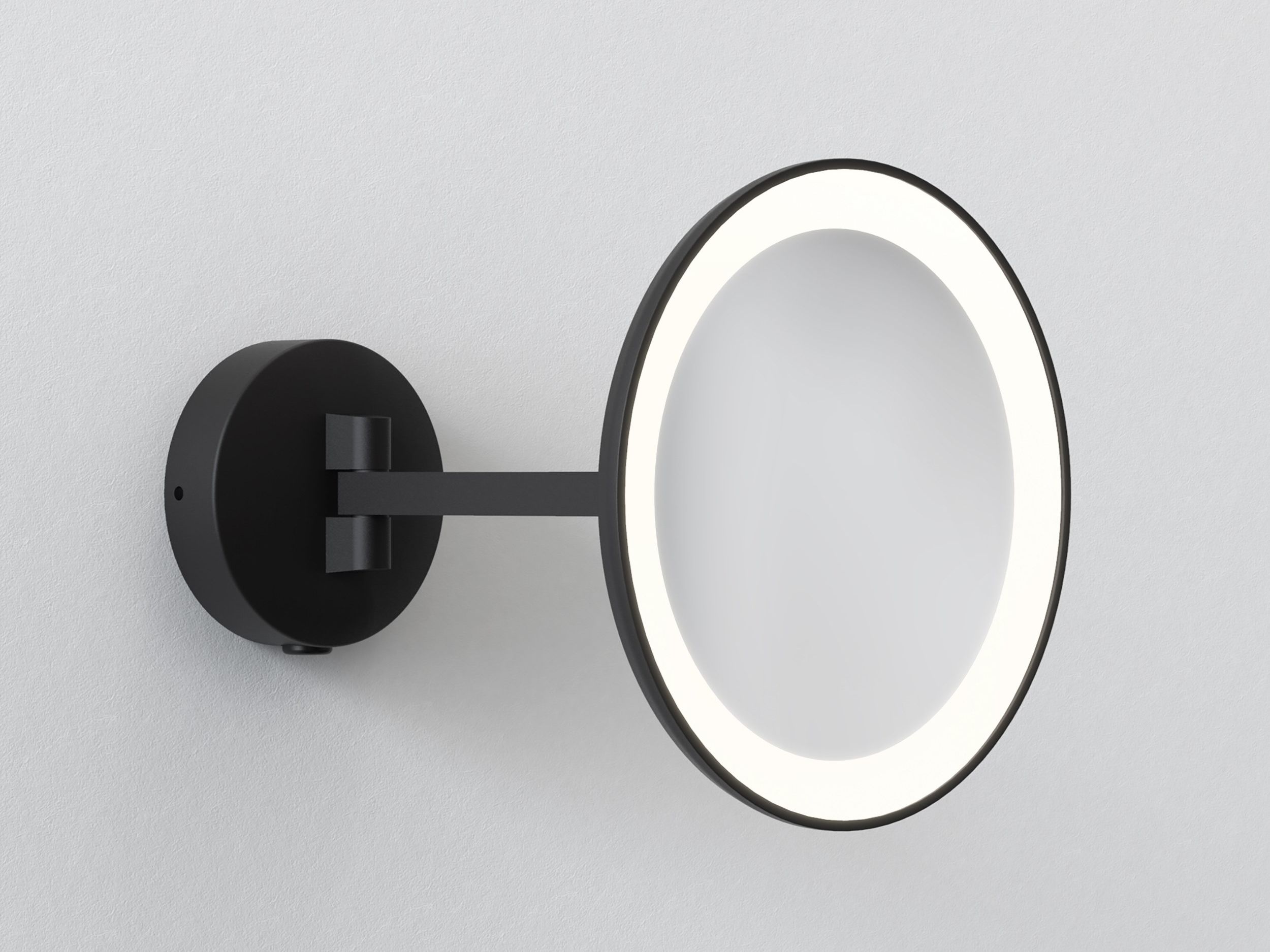 MASCALI ROUND Wall-mounted shaving mirror with integrated lighting By ...