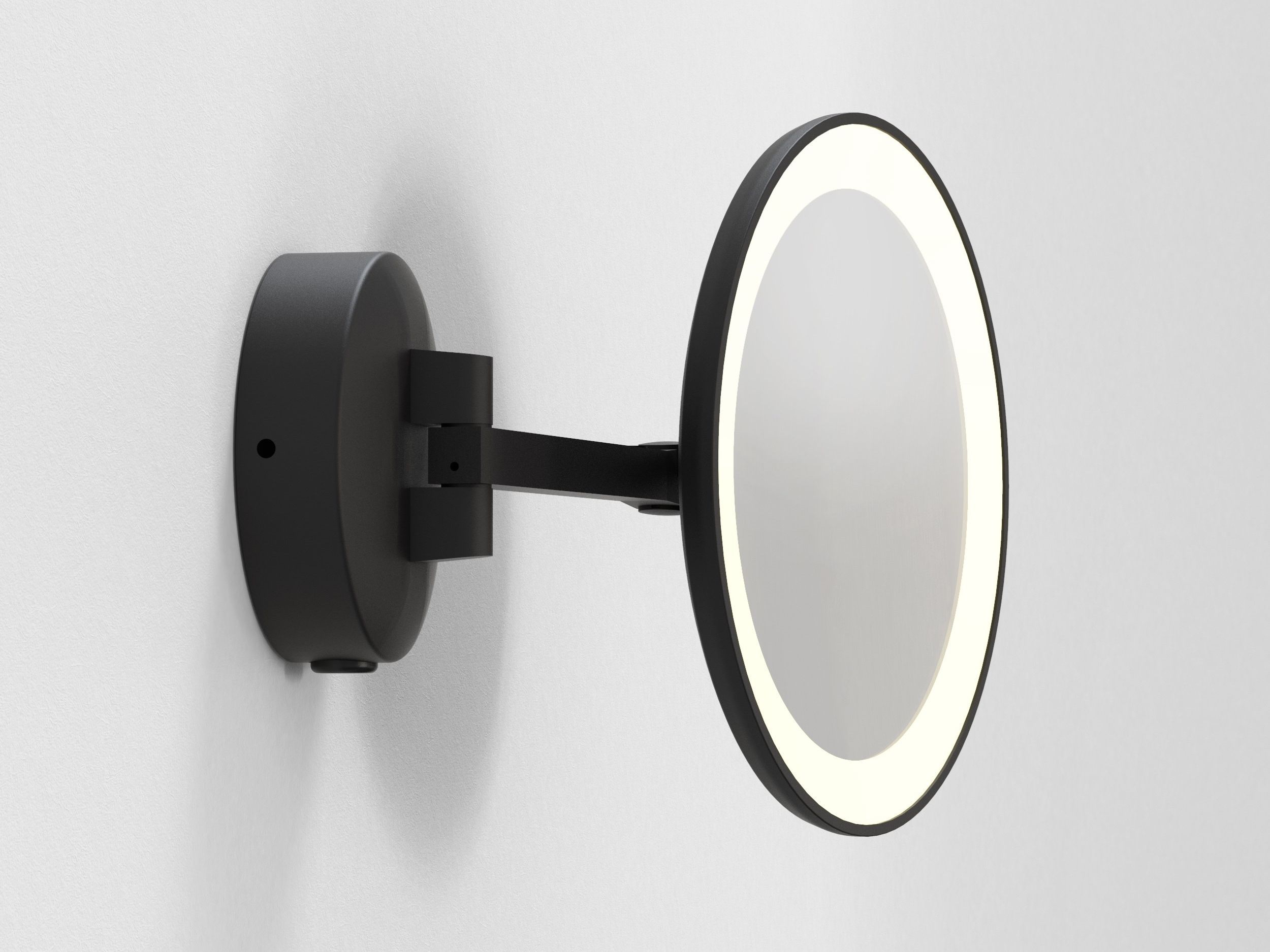 MASCALI ROUND Wall-mounted shaving mirror with integrated lighting By ...