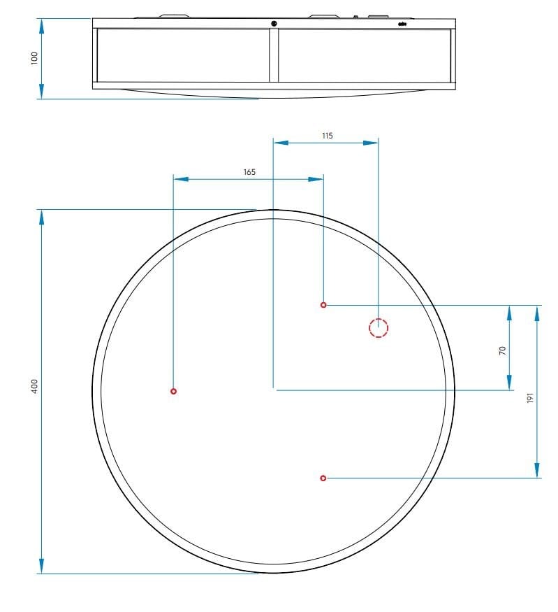 Glass and steel ceiling light with dimmer MASHIKO ROUND By Astro Lighting