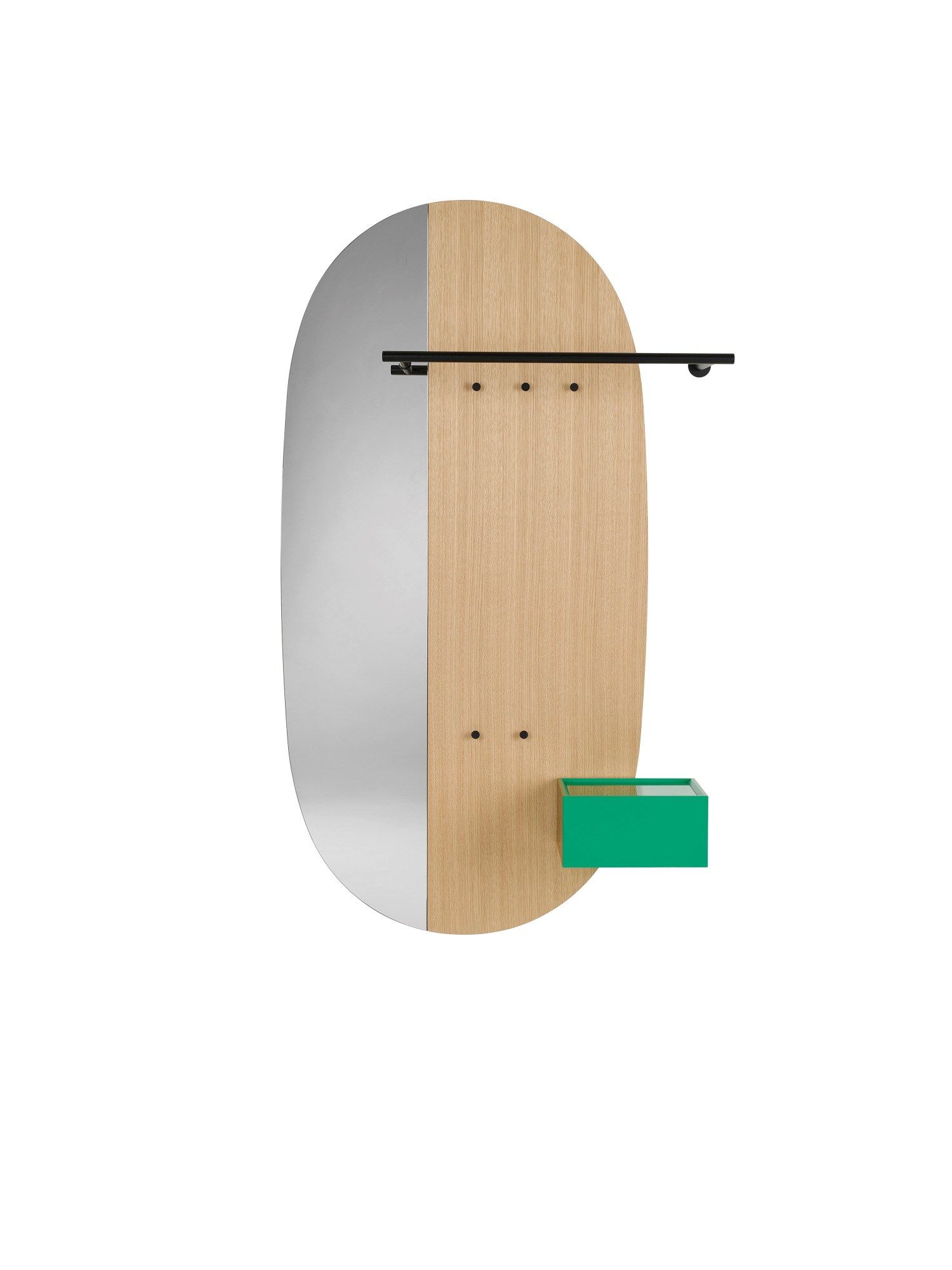 Wall-mounted coat rack MASK By Schönbuch design Sebastian Herkner