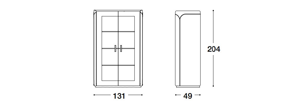 MASON | Display cabinet Wood and glass display cabinet with integrated ...