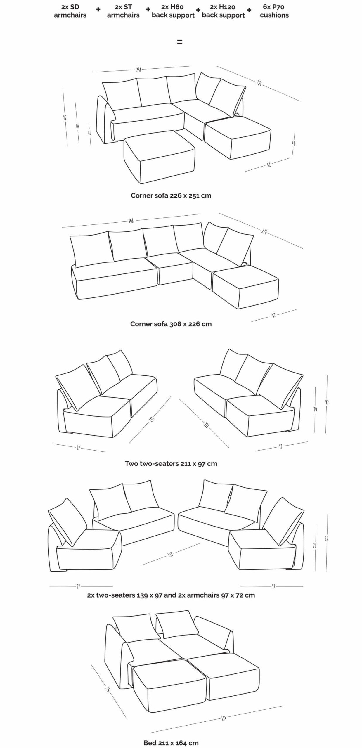 MATACAO 2 CITY Sofa By FEYDOM