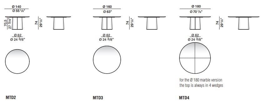 MATEO Round marble table By Molteni & C. | design Vincent Van Duysen