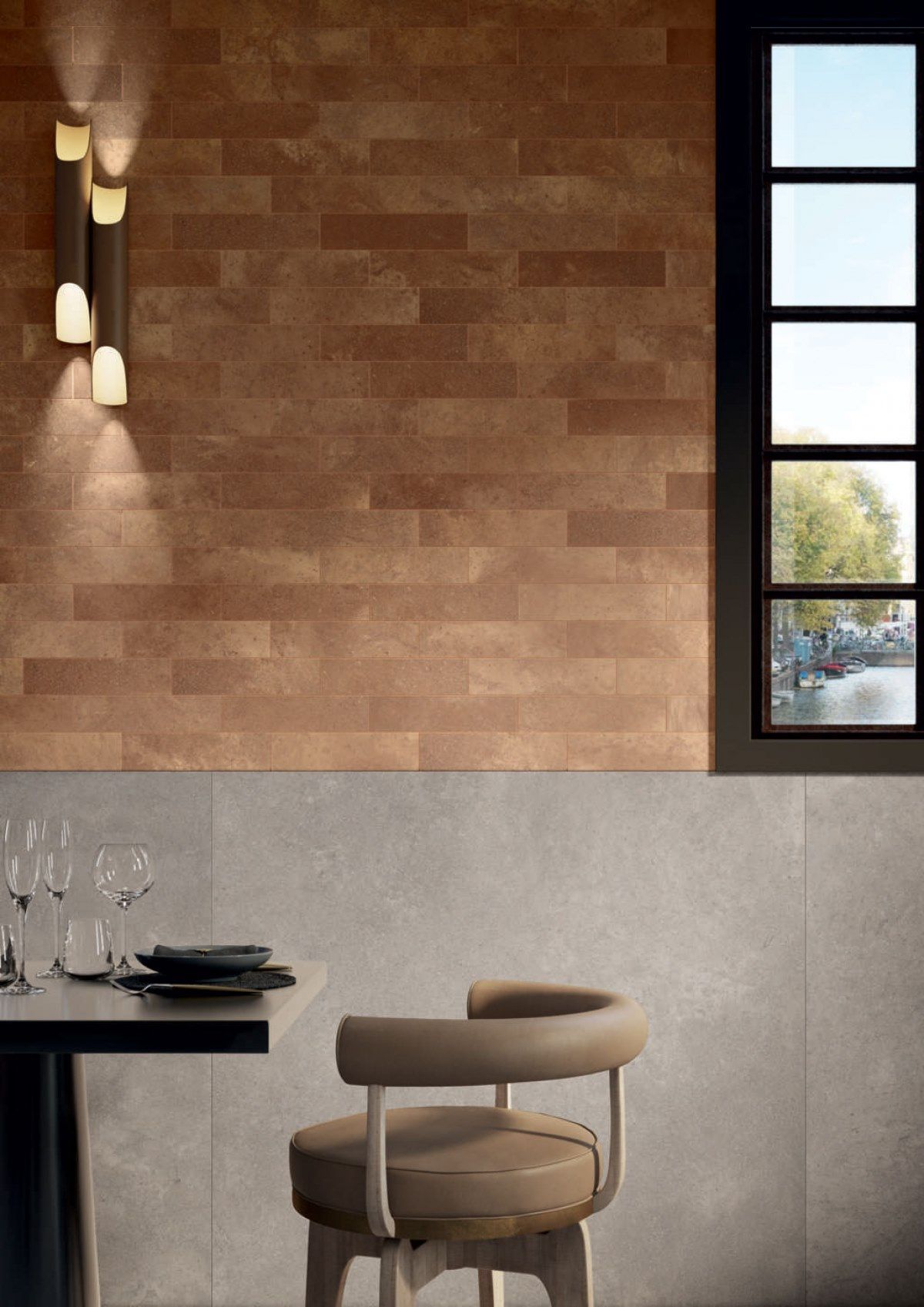 Porcelain stoneware wall/floor tiles with concrete effect MATERICA By Ceramiche Caesar