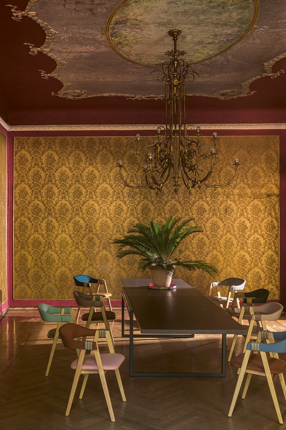 MATHILDA Stackable wooden chair with armrests By Moroso | design ...