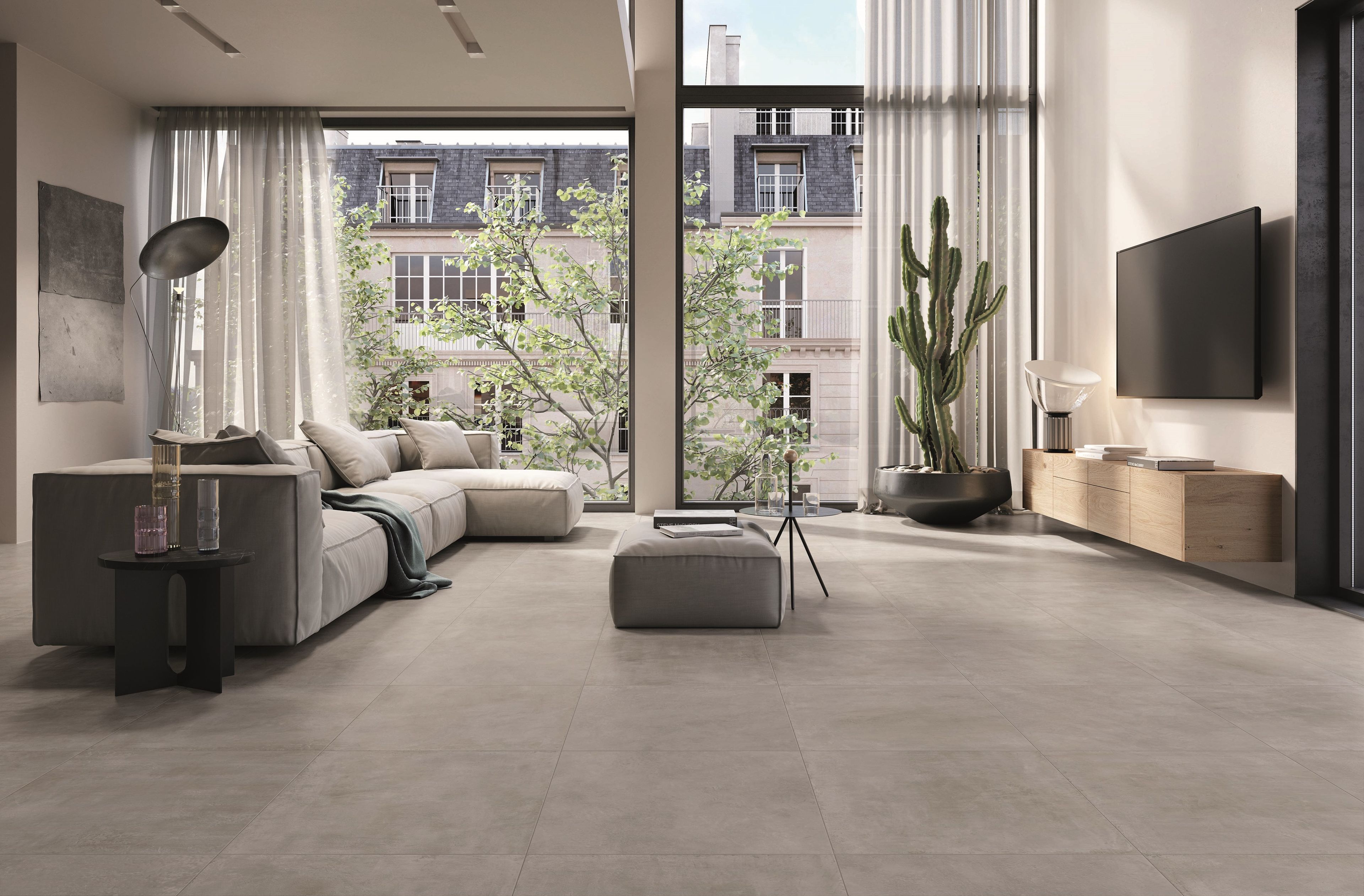 Pavimento/rivestimento in gres porcellanato effetto cemento MATIC - NOVOCERAM - Edilportale