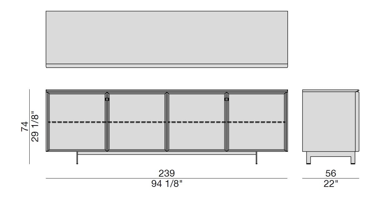 MATICS | Wooden sideboard Wooden sideboard with doors By Porada ...