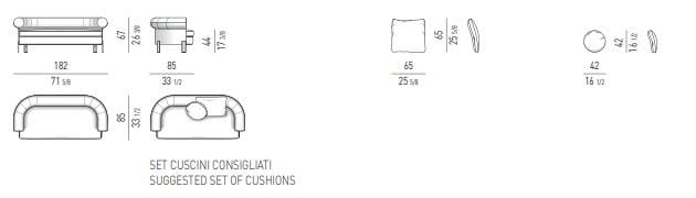 MATTIA 3 seater fabric sofa By Minotti | design Rodolfo Dordoni