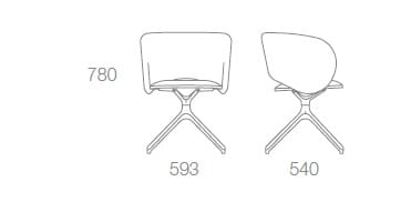 MAUI DINING | Swivel easy chair By Albaplus design Studio PANG